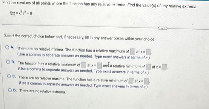 Solved Find the x-values of all points where the function | Chegg.com