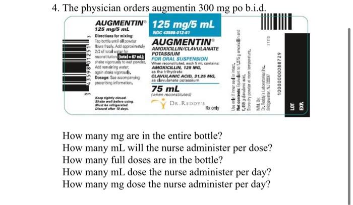Solved 1. The physician orders Epogen 20,000 units | Chegg.com