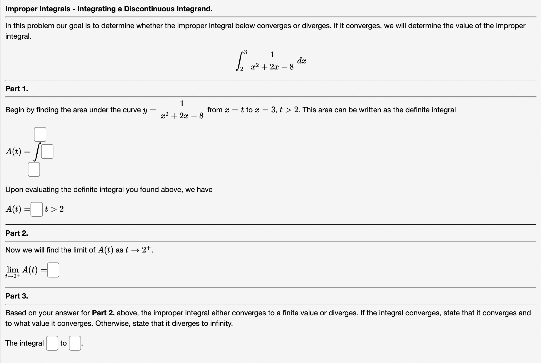 Solved Improper Integrals - ﻿Integrating a Discontinuous | Chegg.com