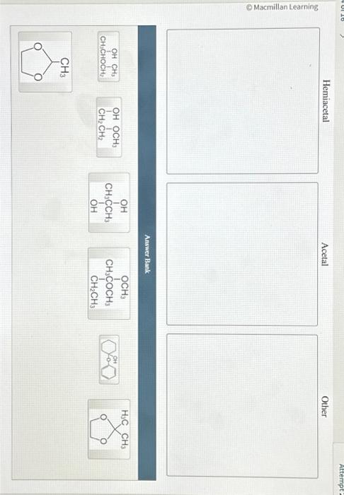 Solved classify these structures as hemiacetal, acetal, or | Chegg.com