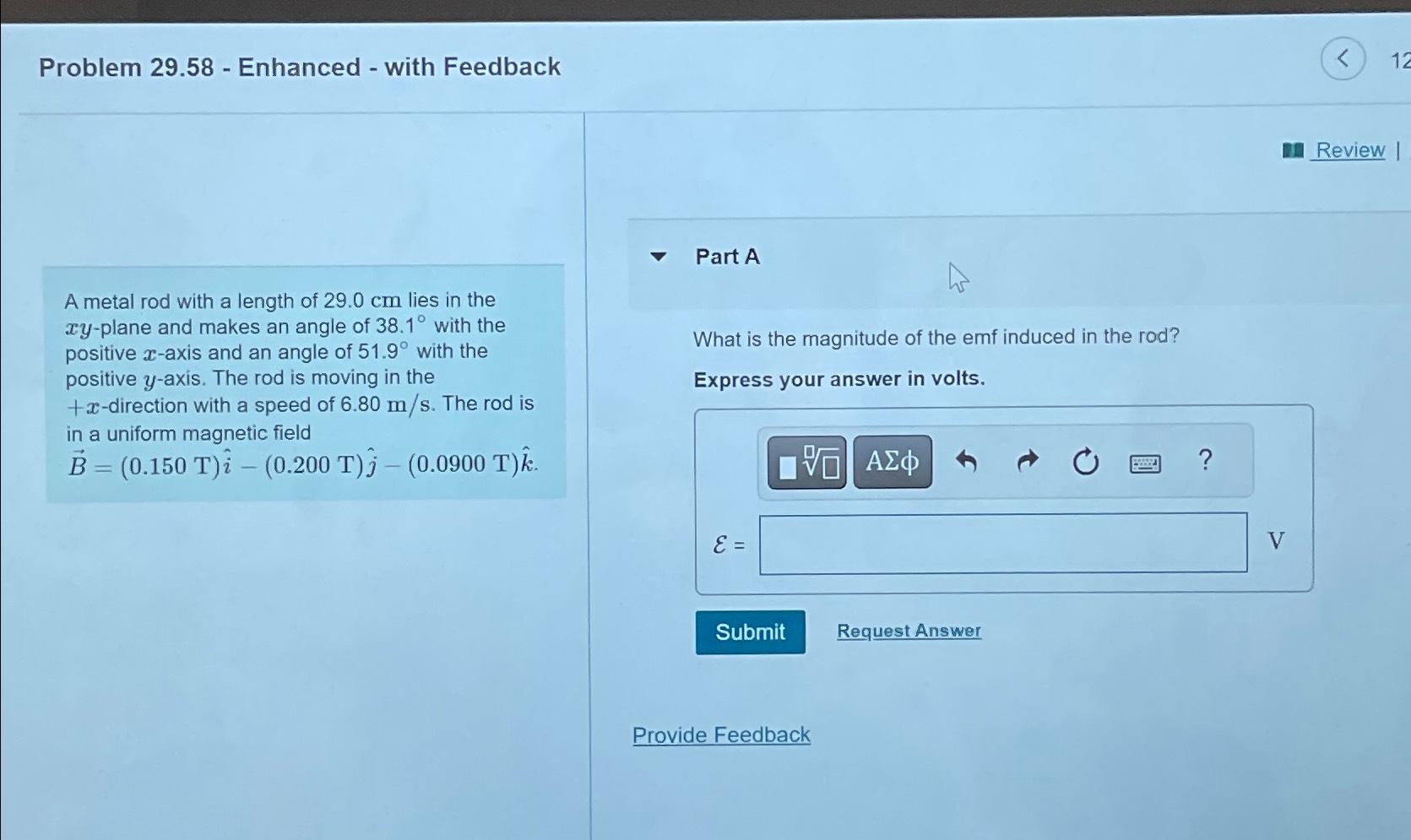 Solved Problem 29.58 - ﻿Enhanced - ﻿with FeedbackReview IA | Chegg.com