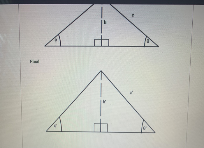 Solved Question 1 1 pts Given the following triangle, phi is | Chegg.com