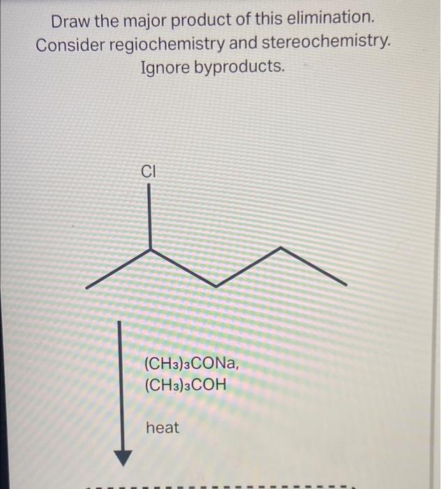 Solved Draw the major product of this elimination. Consider | Chegg.com