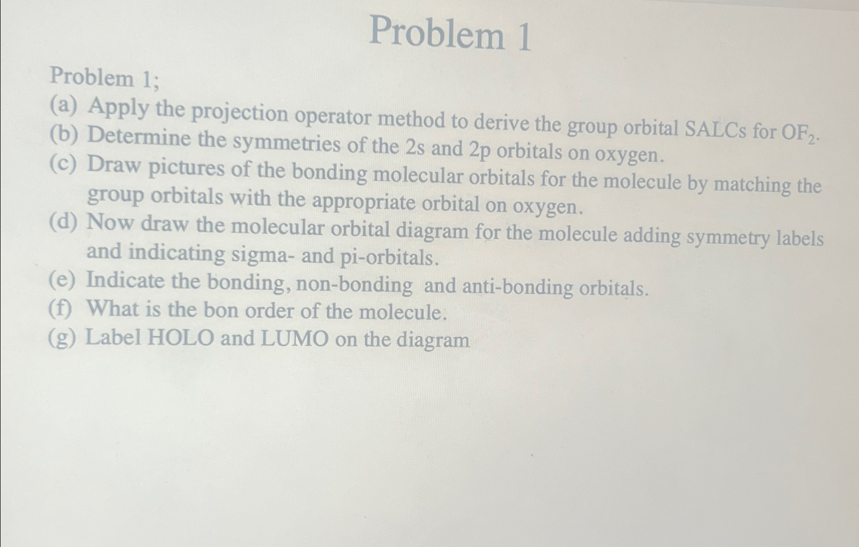 Problem 1problem 1 A ﻿apply The Projection Operator