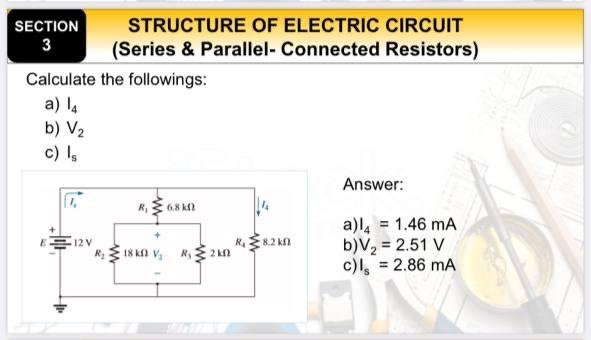 Solved Calculate the followings: a) I4 b) V2 c) Is Answer: | Chegg.com