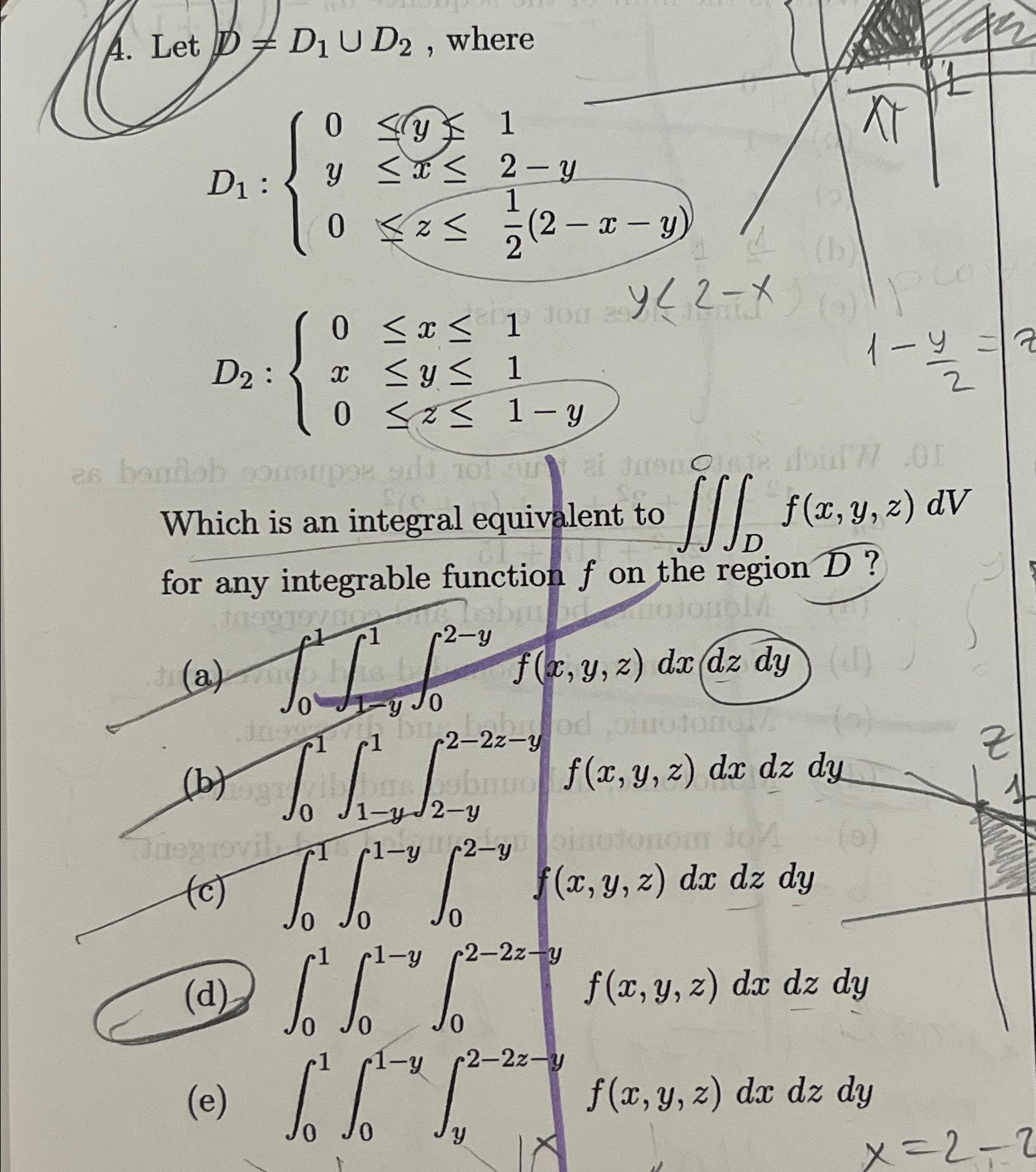 Solved Let ≠D1∪D2, | Chegg.com