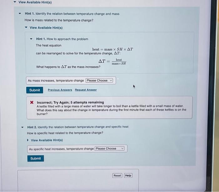Solved View Available Hint(s) Hint 1. Identify the relation | Chegg.com