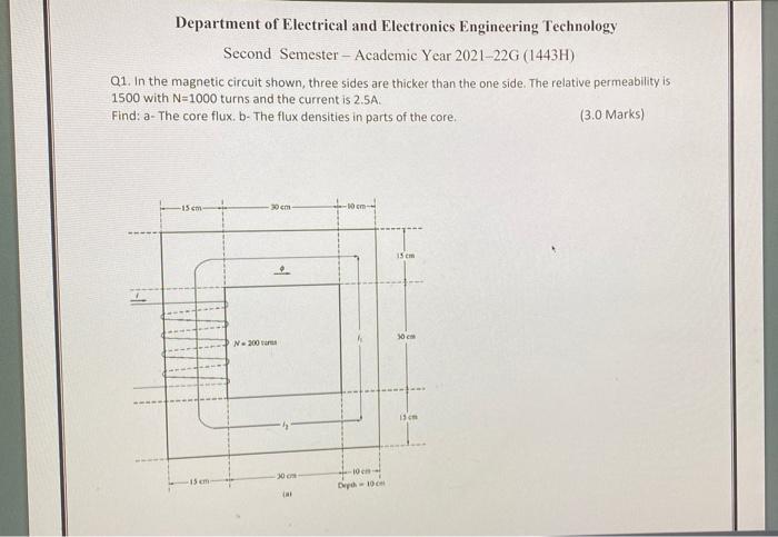 Solved Department of Electrical and Electronics Engineering | Chegg.com