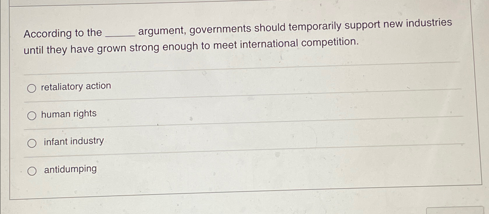 Solved According to the ﻿argument, governments should | Chegg.com