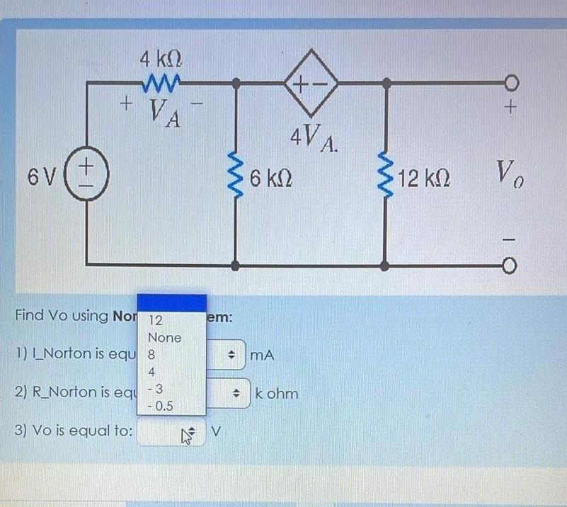 Solved Find Vo using NorI_Norton is equR_Norton is equVo is | Chegg.com