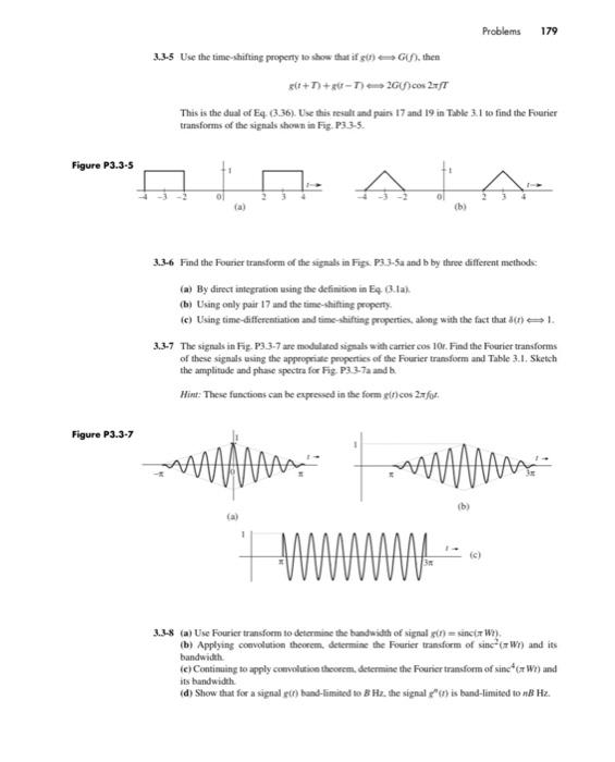 3.3.5 Use the time-shifting property to show that if | Chegg.com