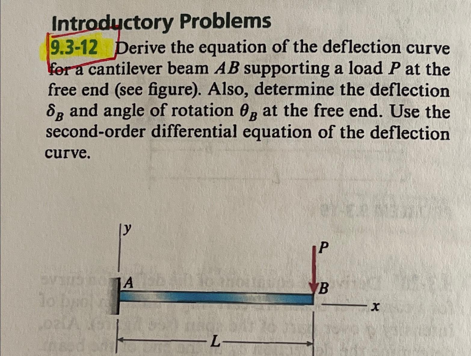 Solved Introductory Problems9.3-12 ﻿Derive the equation of | Chegg.com