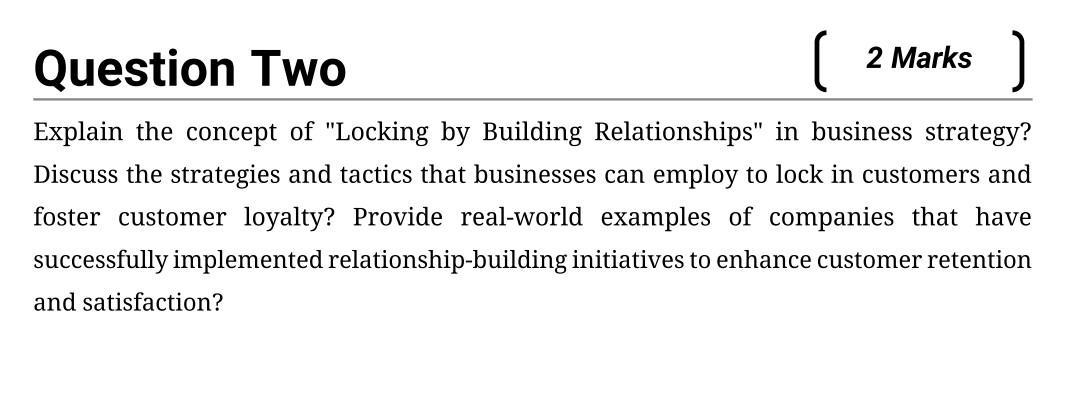 Solved Explain the concept of "Locking by Building | Chegg.com