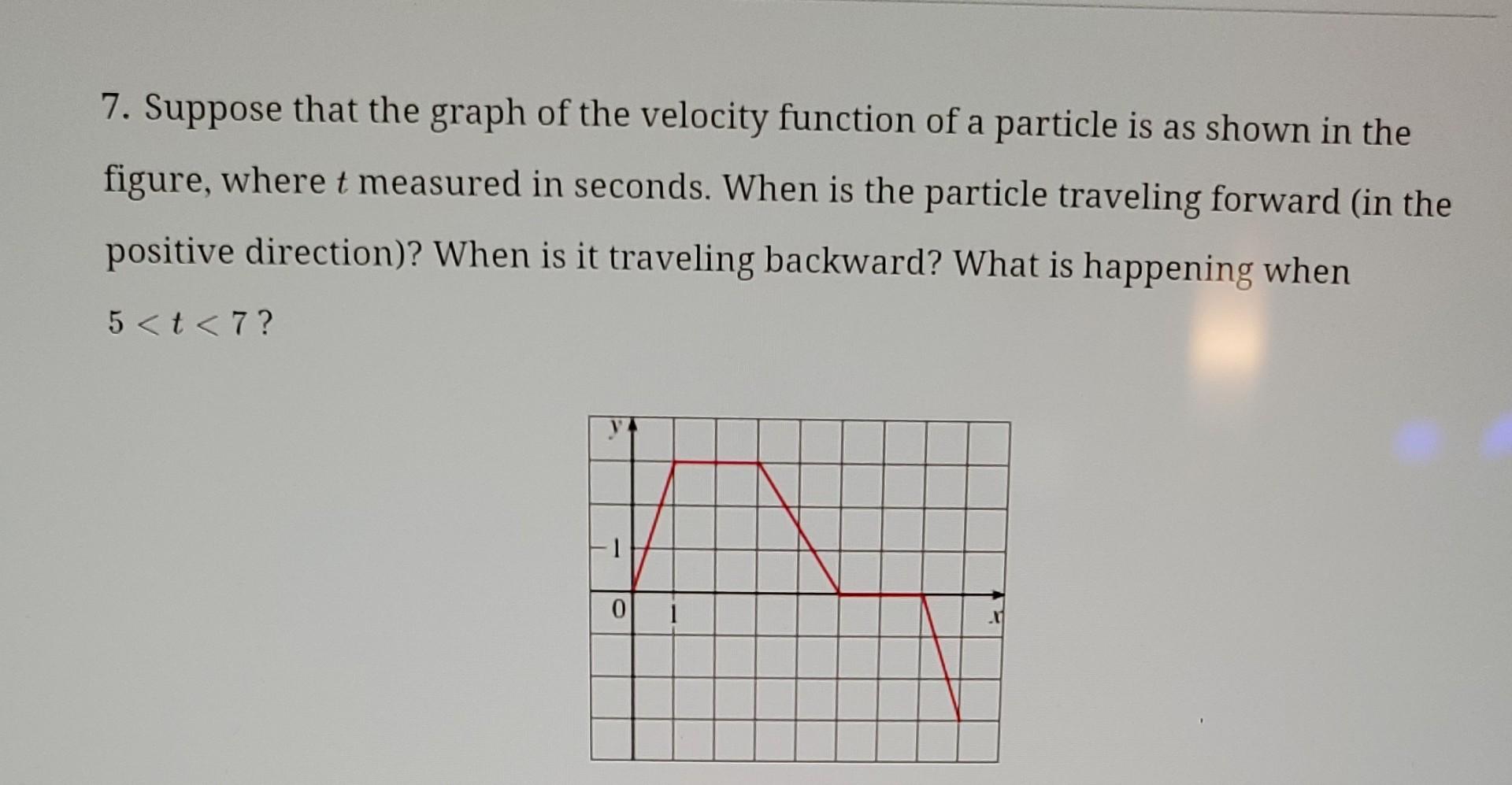 Solved 8. For the particle described in Exercise 7, sketch a | Chegg.com