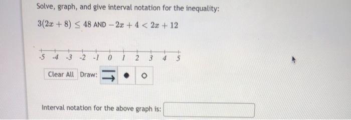 Solved Solve, graph, and give interval notation for the | Chegg.com