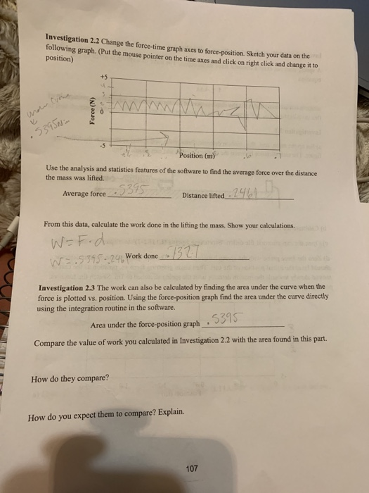 Solved Investigation 2.2 Change the force-time graph axes to | Chegg.com