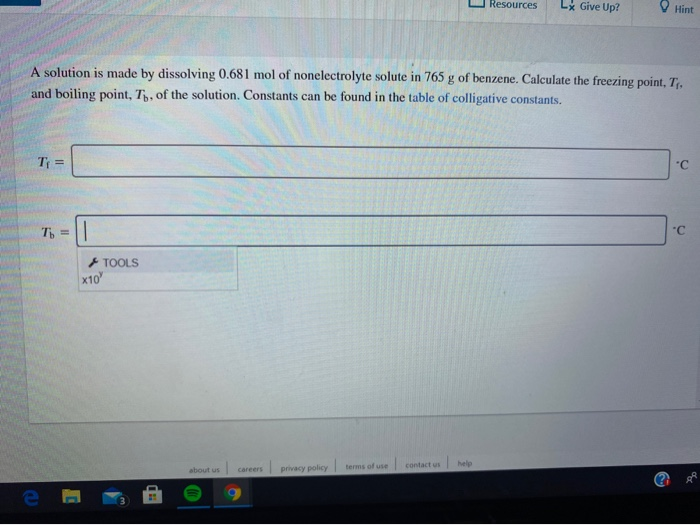 Solved Resources LX Give Up? Hint A solution is made by | Chegg.com