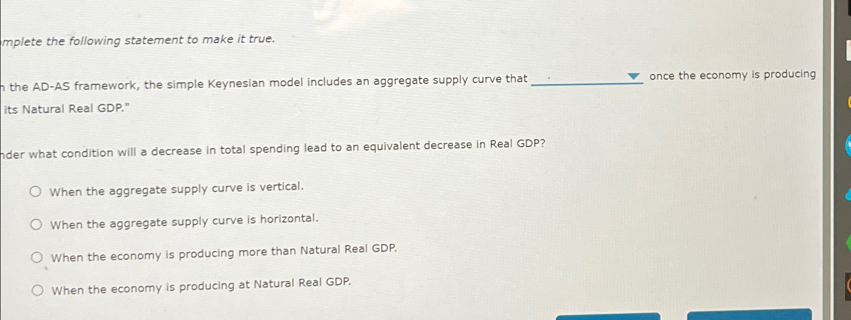 Solved mplete the following statement to make it true.the | Chegg.com