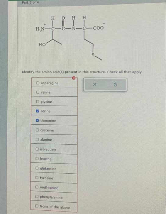 Solved Identify the amino acid(s) present in this structure. | Chegg.com