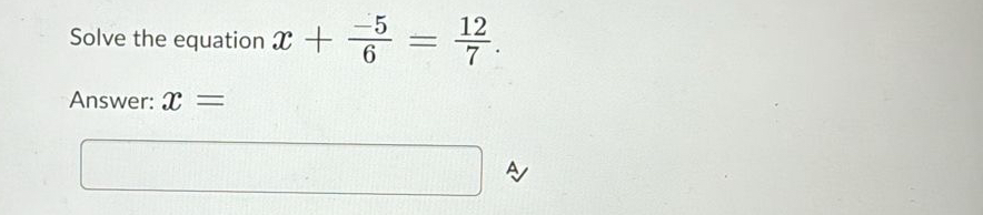Solved Solve the equation x+-56=127.Answer: x= | Chegg.com