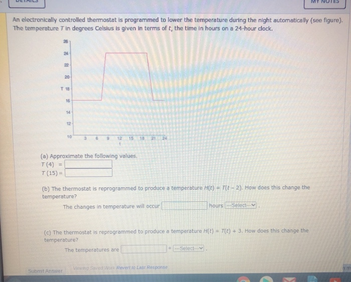 Solved An electronically controlled thermostat is programmed | Chegg.com