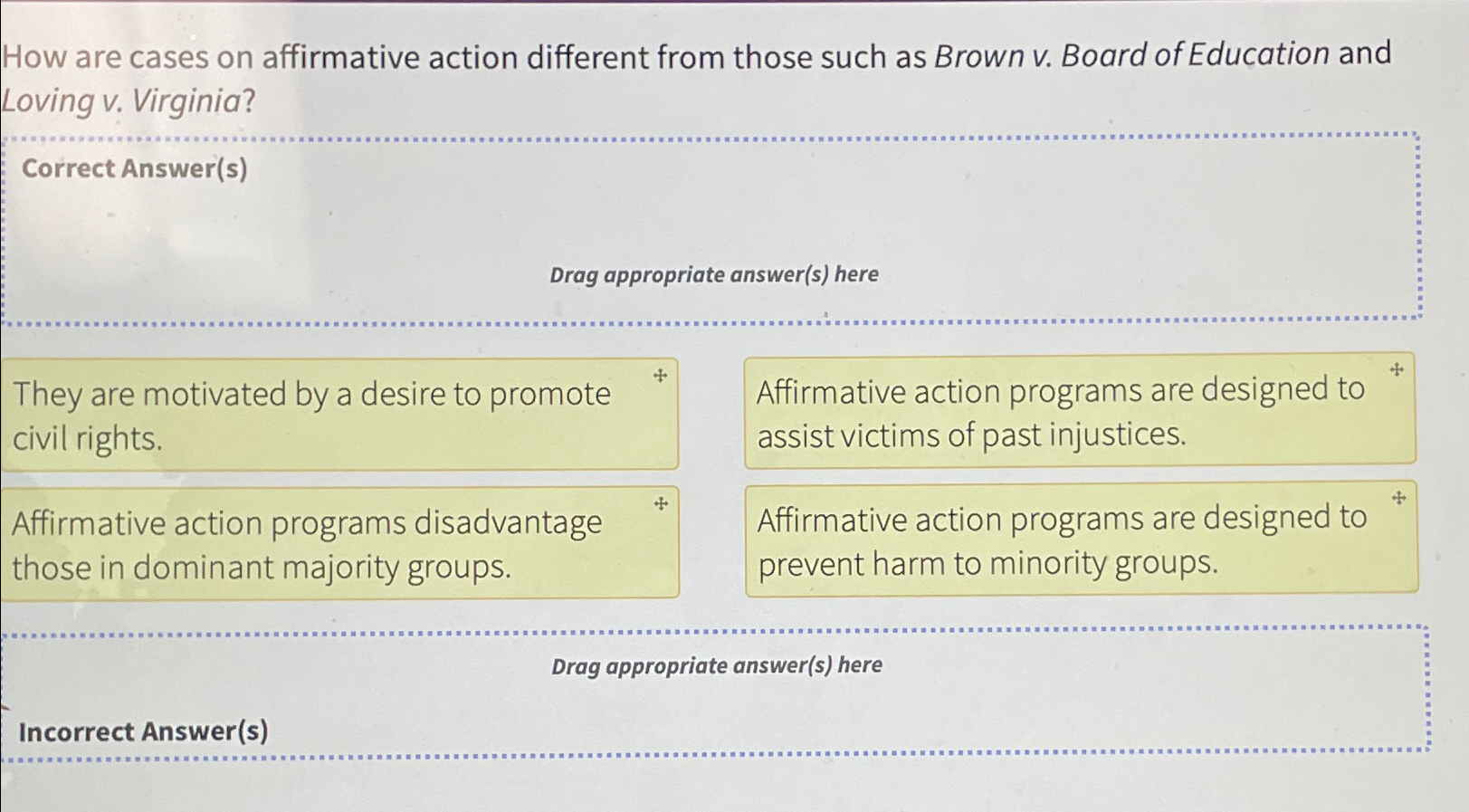 Solved How are cases on affirmative action different from | Chegg.com