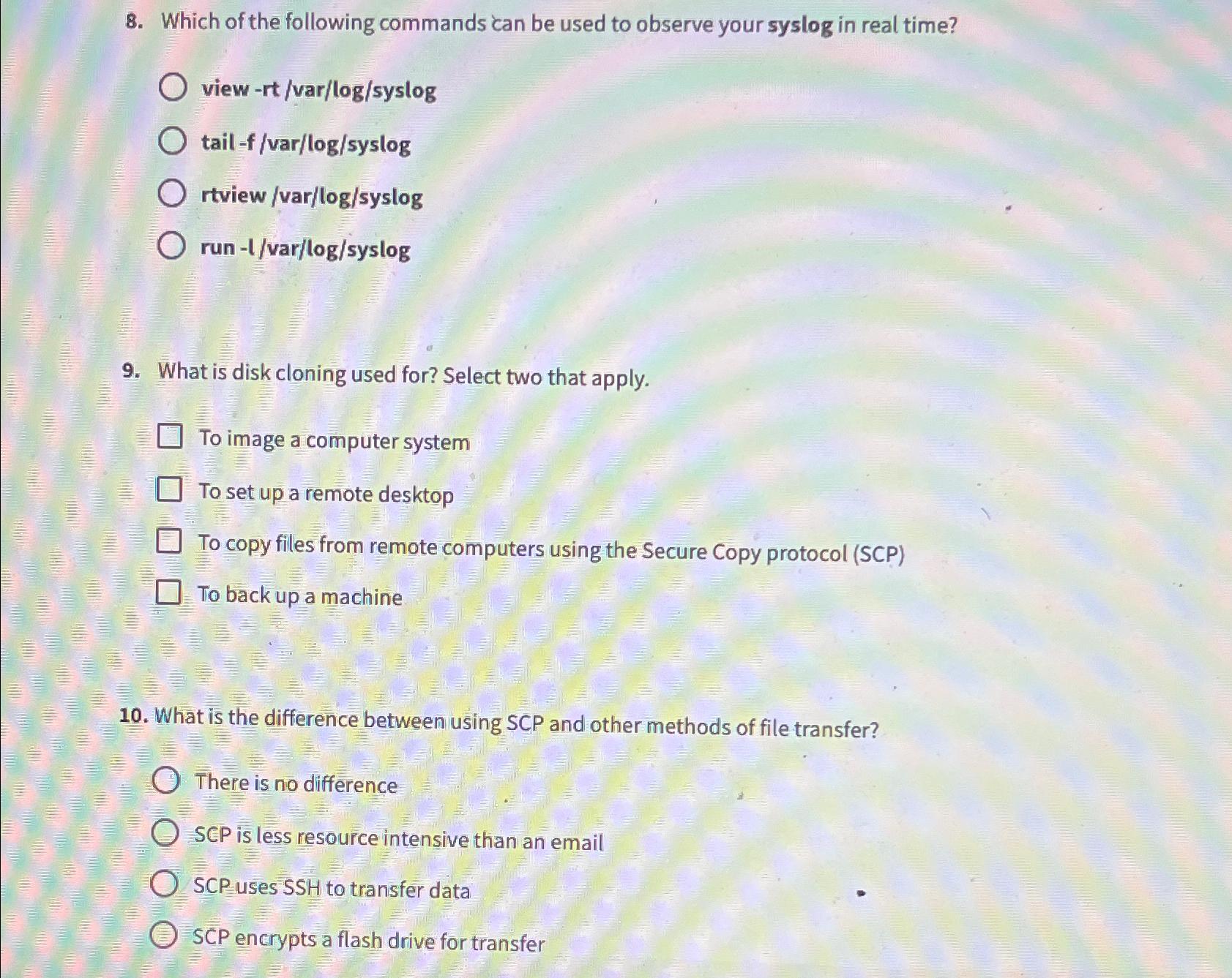 Solved Which of the following commands can be used to | Chegg.com