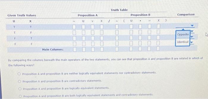 10. Logically Equivalent Statements and Contradictory | Chegg.com