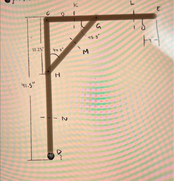 Centroud at cross sections K,L,M,N41.5′′DIMENSIONS | Chegg.com
