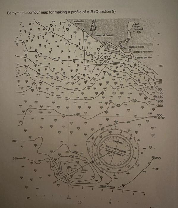 Solved Part 3: Bathymetry: How to read nautical chart and | Chegg.com