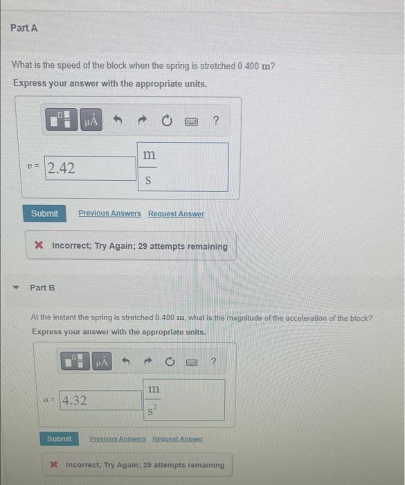 Solved One end of a horizontal spring with force constant | Chegg.com