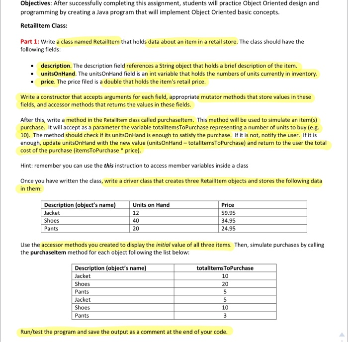 Solved Objectives: After successfully completing this | Chegg.com