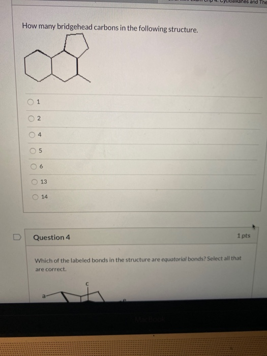Solved L p 4. Cycioalkanes and The How many bridgehead | Chegg.com