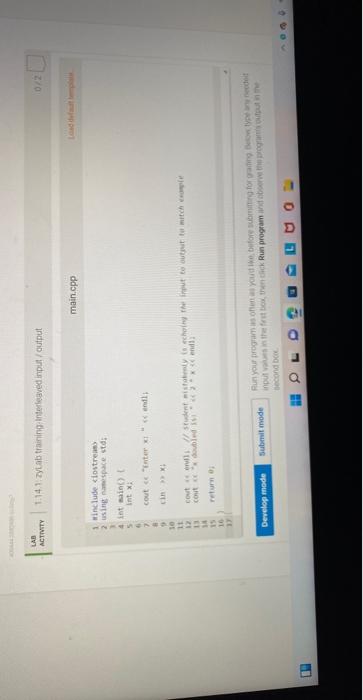Solved 1. "inclube elostreans ousing namespace std: 1et | Chegg.com