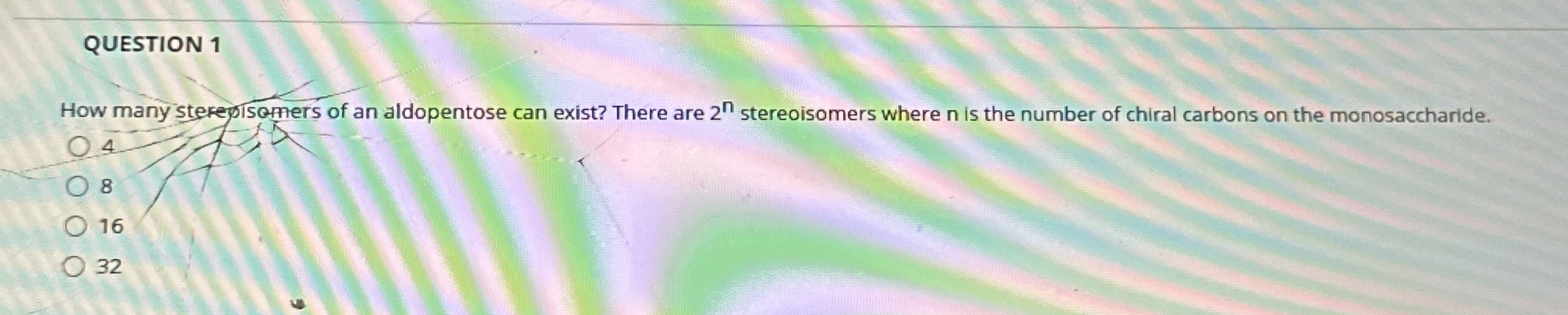 Solved QUESTION 1How many sterepisomers of an aldopentose | Chegg.com