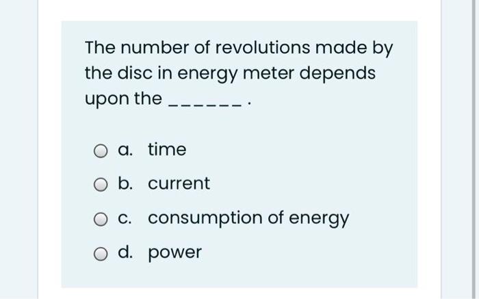 Solved The number of revolutions made by the disc in energy | Chegg.com