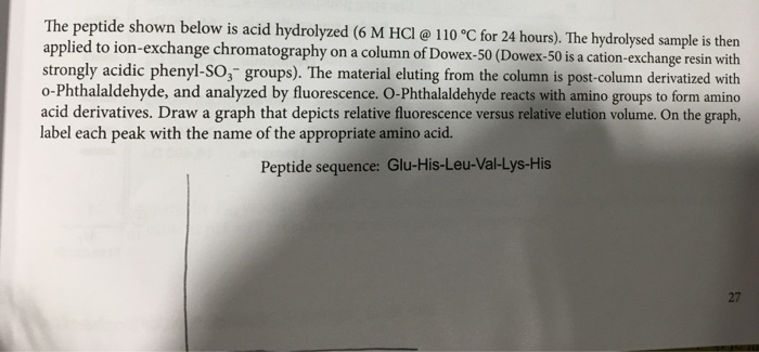 Solved The peptide shown below is acid hydrolyzed (6 M HCl @ | Chegg.com