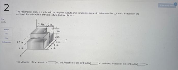Solved The rectangular block is a solid with rectangular | Chegg.com