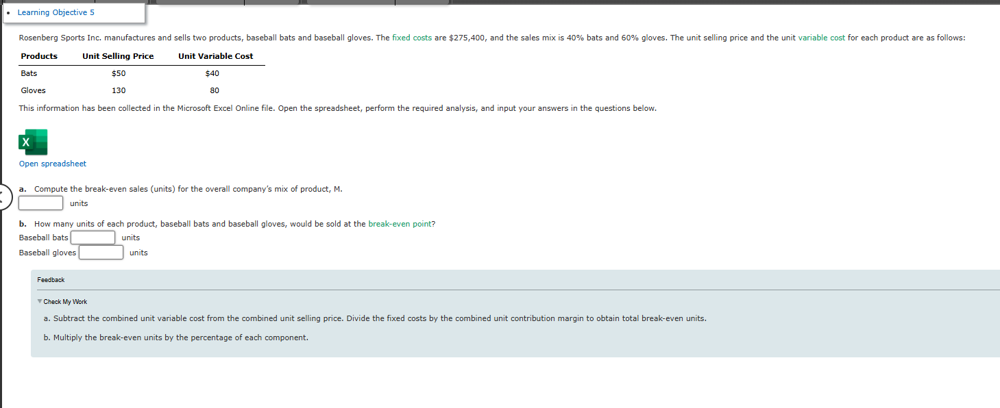 Solved Learning Objective 5This information has been | Chegg.com