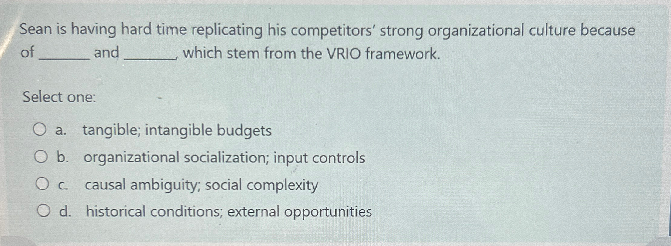 Solved Sean is having hard time replicating his competitors' | Chegg.com