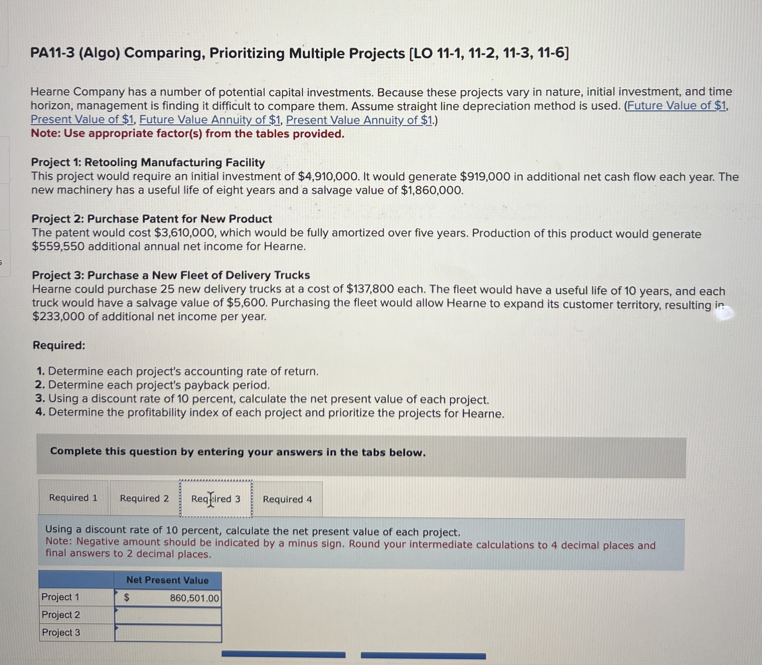 Solved PA11-3 (Algo) ﻿Comparing, Prioritizing Multiple | Chegg.com