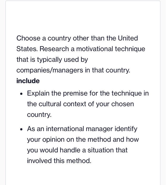 Solved Choose a country other than the United States. | Chegg.com