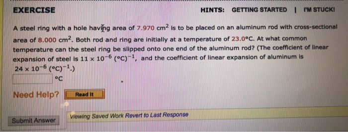 Solved EXERCISE HINTS: GETTING STARTED I'M STUCKI A steel | Chegg.com