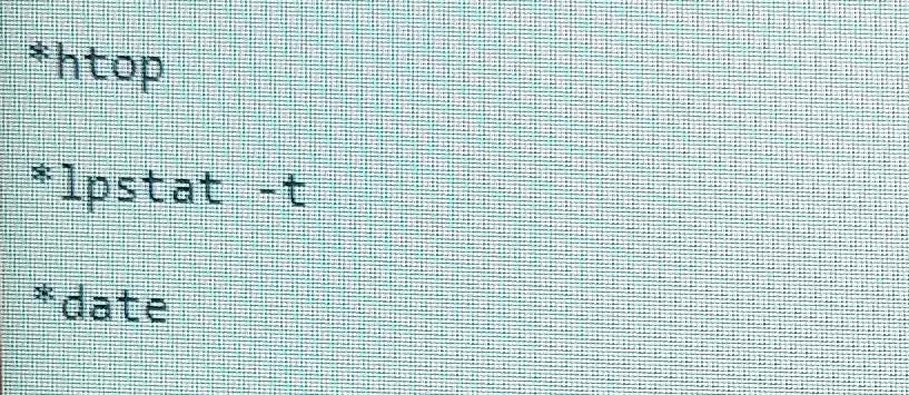 Solved *htop *lpstat - t *date*htop *lpstat -t *date | Chegg.com