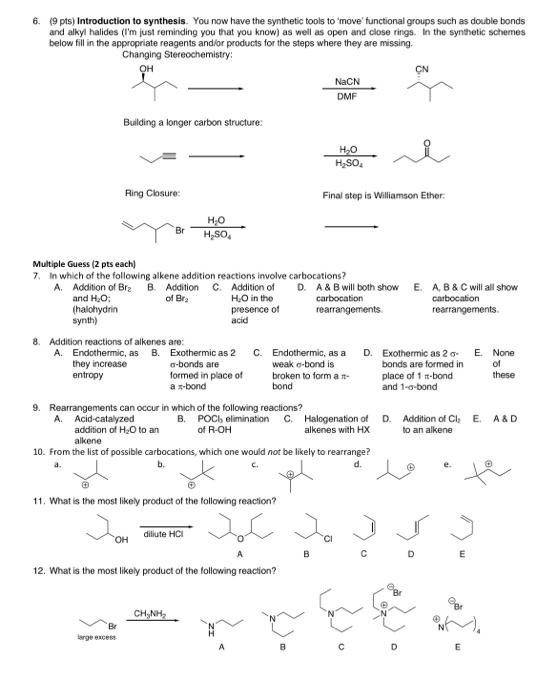 Solved 6. (9 pts) Introduction to synthesis. You now have | Chegg.com