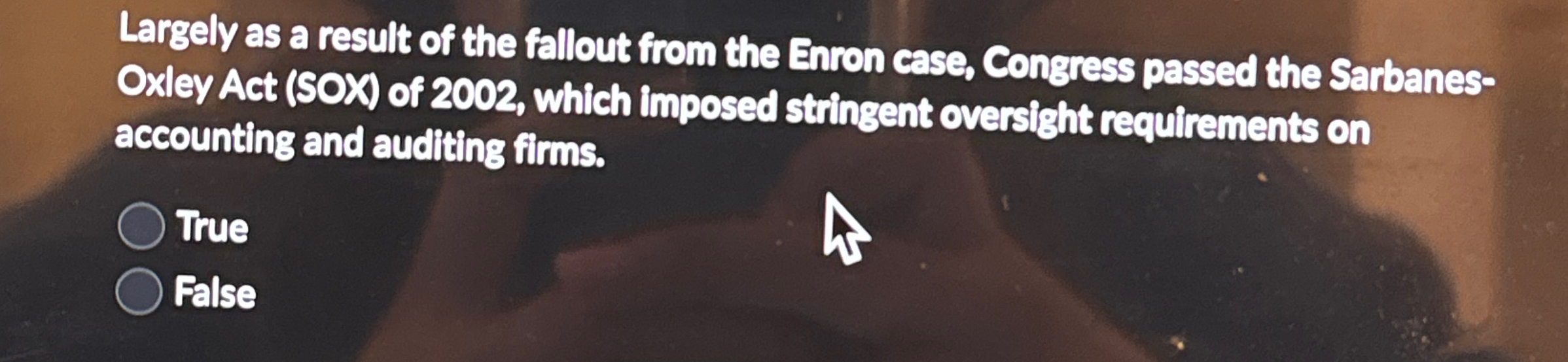 Solved Largely as a result of the fallout from the Enron | Chegg.com