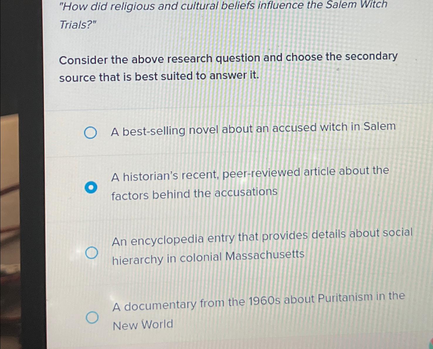 Solved "How did religious and cultural beliefs influence the | Chegg.com