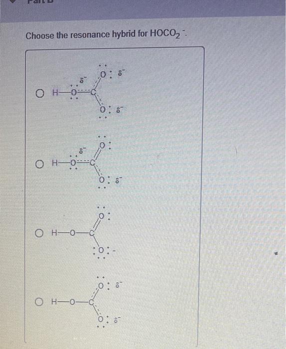 Solved Draw a resonance contributor for HOCO, Draw the | Chegg.com