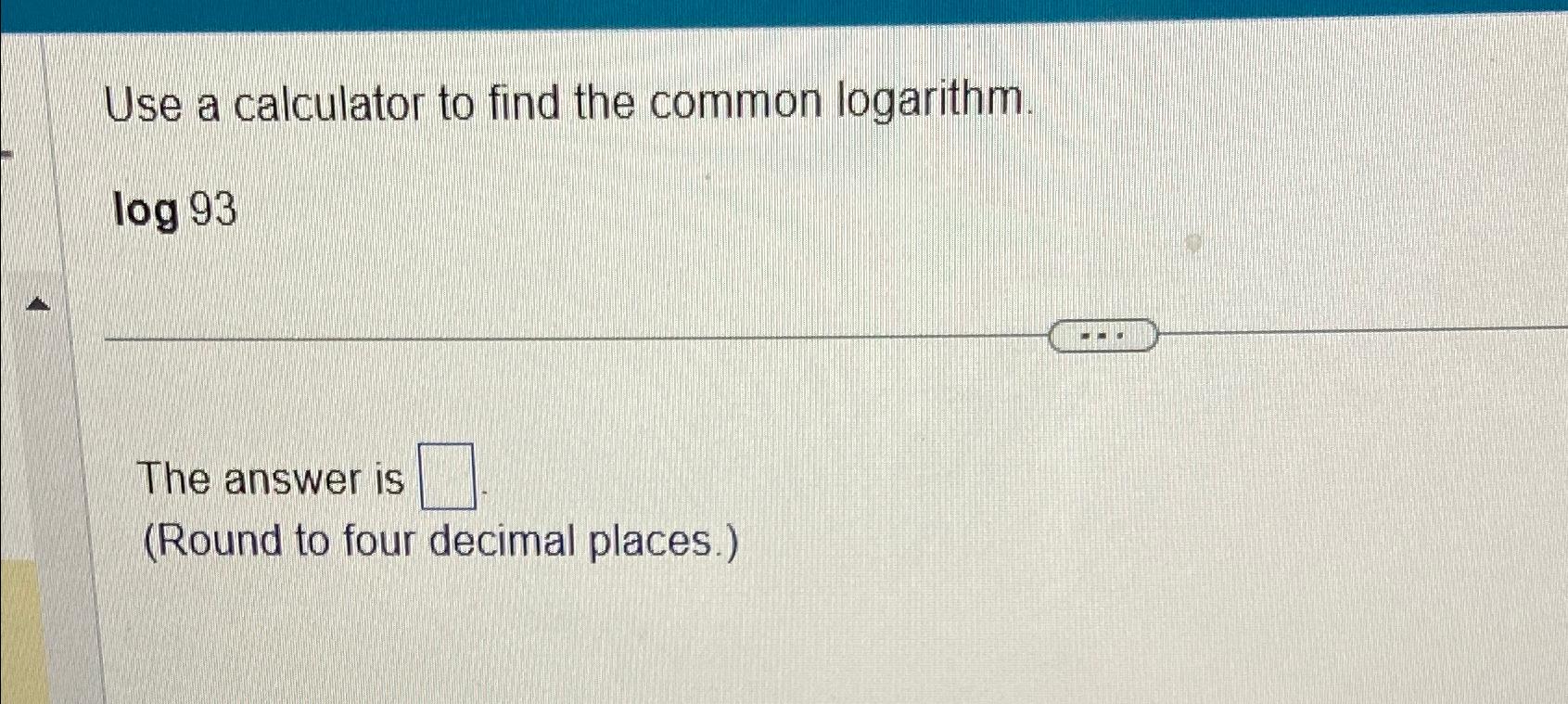 Solved Use a calculator to find the common | Chegg.com