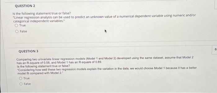 Solved Is the following statement true or false? "Linear | Chegg.com